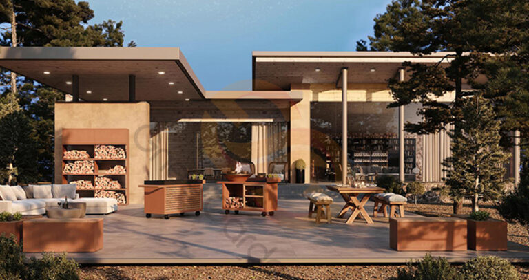 Corten Steel ：Outdoor kitchens for the garden - Gnee Garden