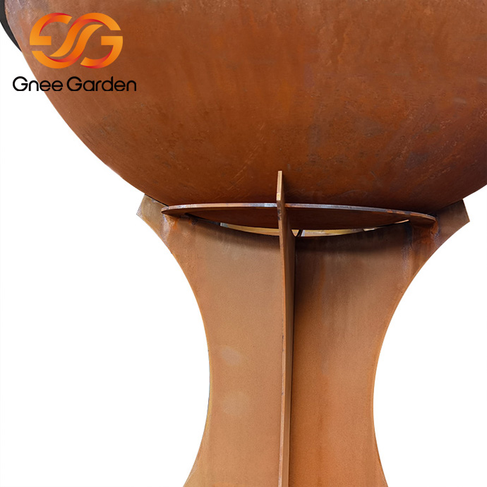 Corten Steel BBQ GN-BBQ-210 Outdoor Kitchen Grill - Gnee Garden